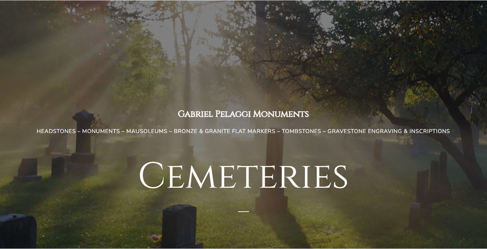 Cemeteries - Gabriel Pelaggi Monuments (NJ)
